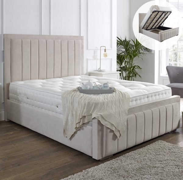 Giselle Upholstered Bed Frame Storage Option – Sam Beds
